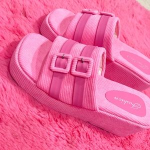 Shoes | Y2k Barbie Platform Slides | Poshmark